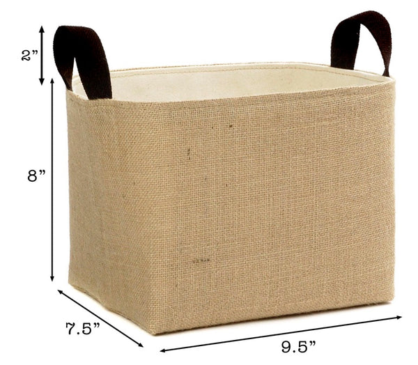 Burlap Storage Baskets Organizer Handcrafted in NC - A Southern Bucket ...