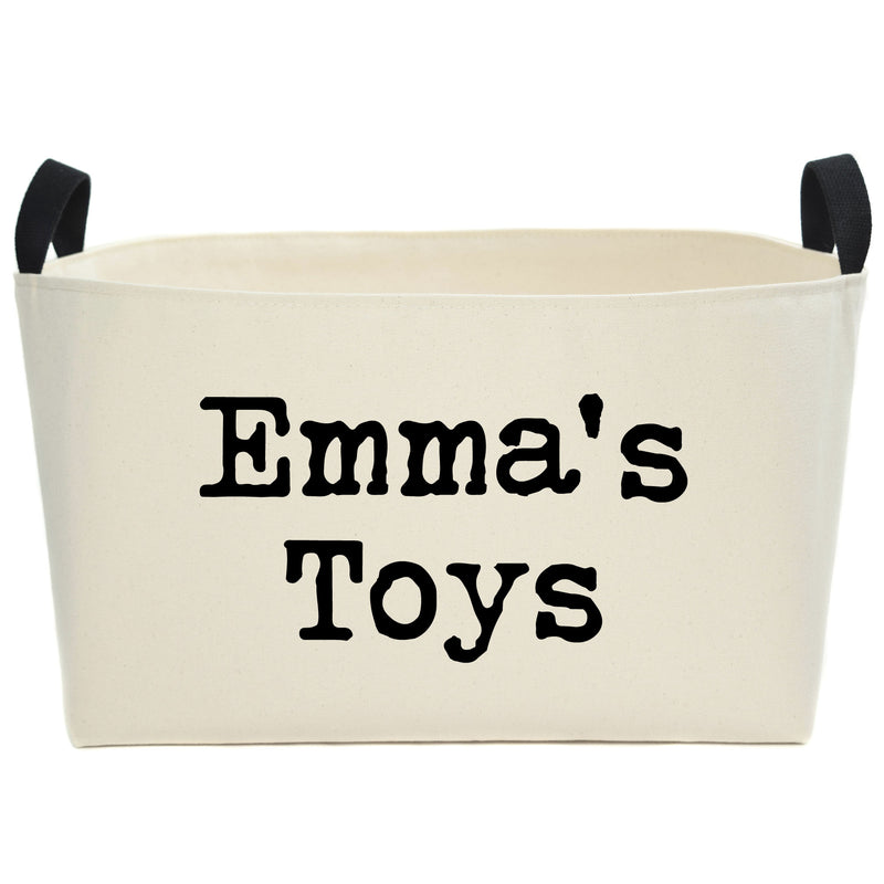 Modern Toy Basket Personalized - A Southern Bucket | Luxury Home Decor