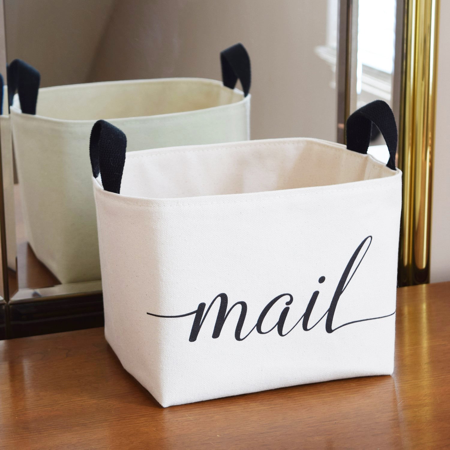 Natural Canvas Storage Baskets - Beautiful Functional Organizer Bins ...