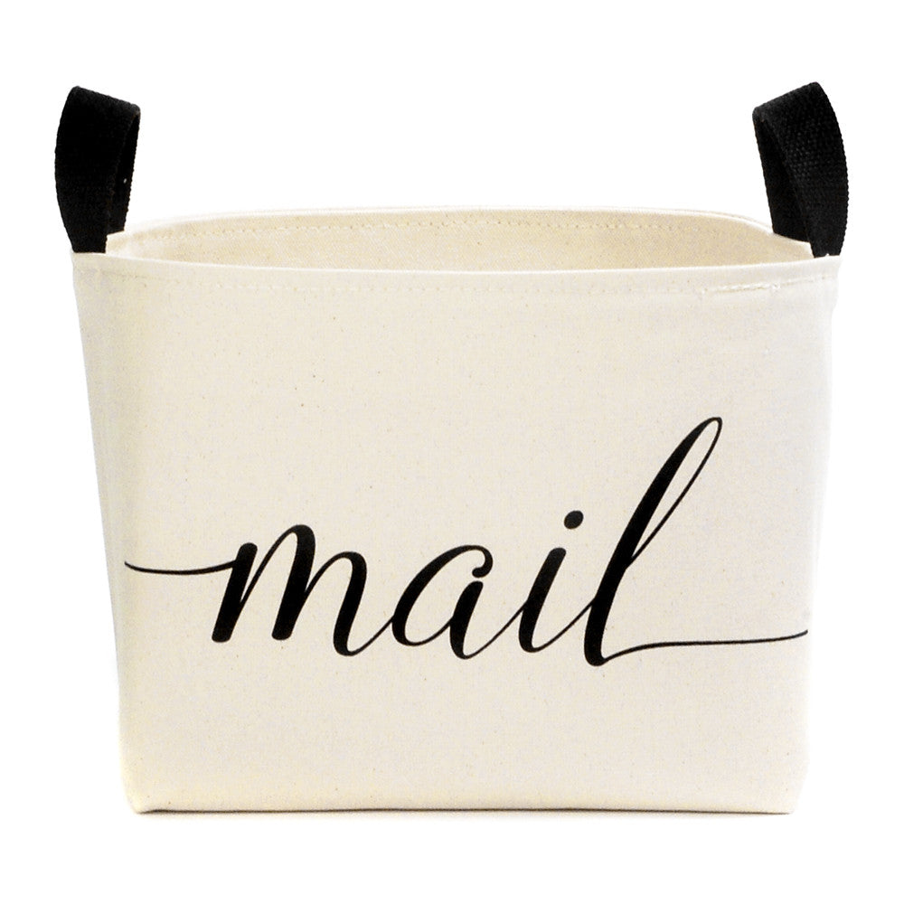 Mail Canvas Basket | Handcrafted Storage Bin | A Southern Bucket Basket ...