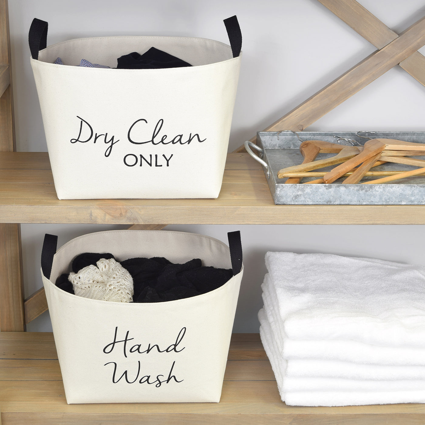 Canvas Laundry Basket Set | Luxury Storage | A Southern Bucket - A ...